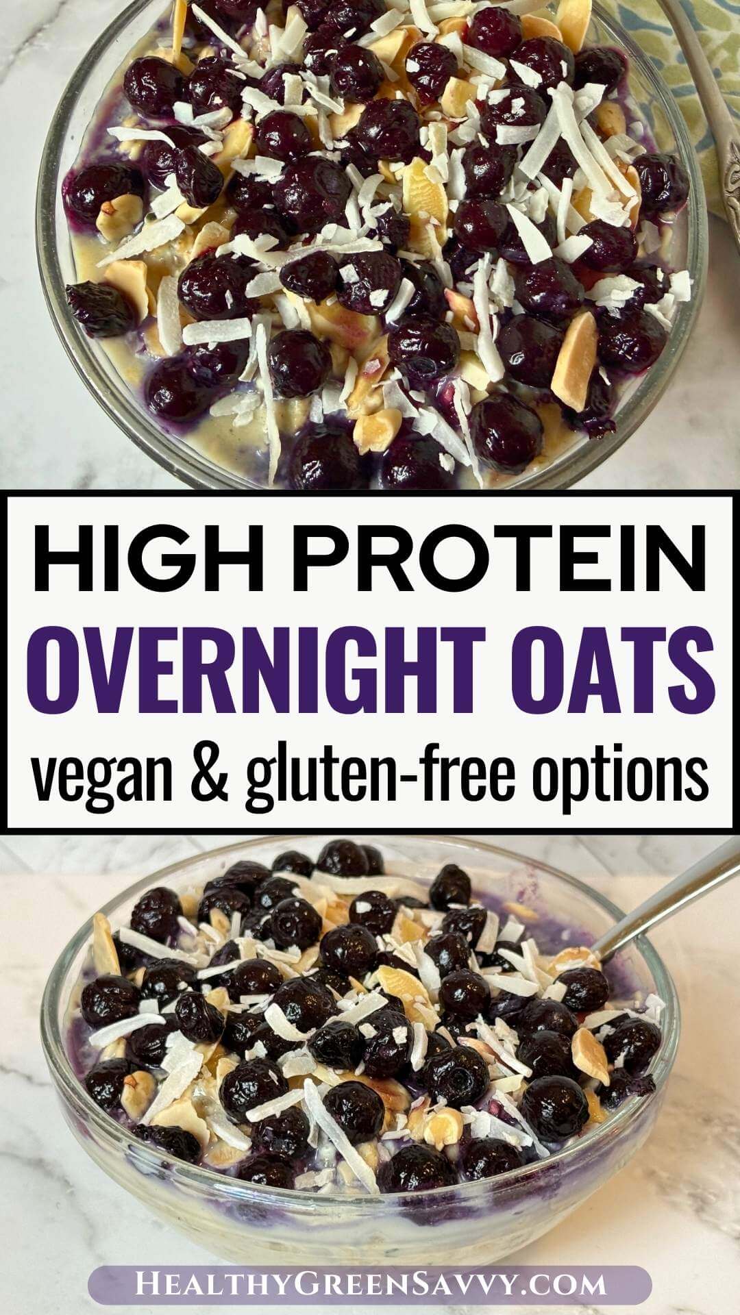 Easy High Protein Overnight Oats (33 Grams Protein!)